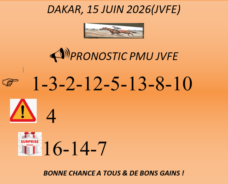PRONOSTIC JVFE PMU ARL1 DU LUNDI 15 JUIN 2026 PARISLONGCHAMP - PRIX DU ...